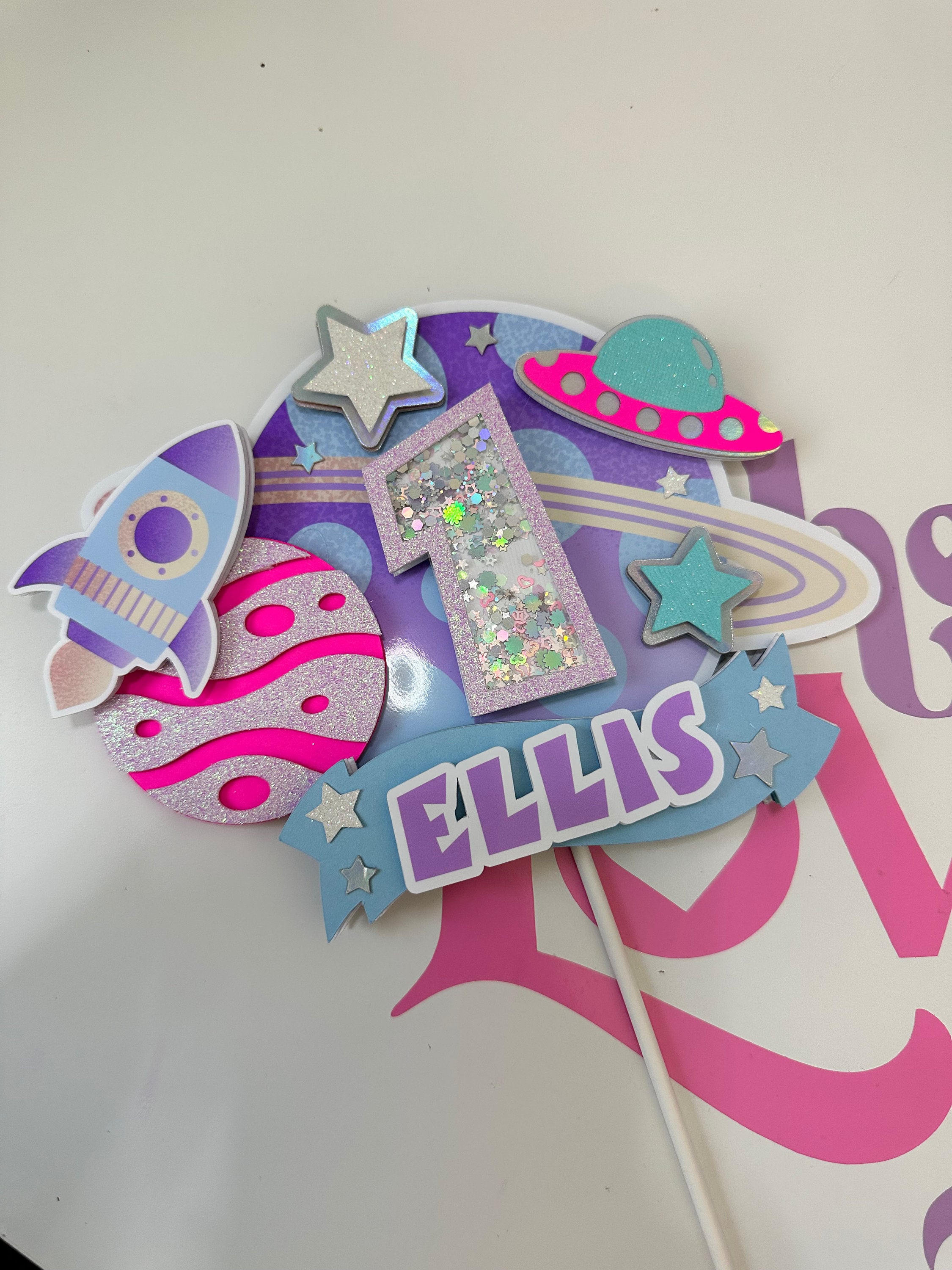 Cake Topper Planets, Moon, Rocket Cake Topper, Sky Cake Topper, Planets ...