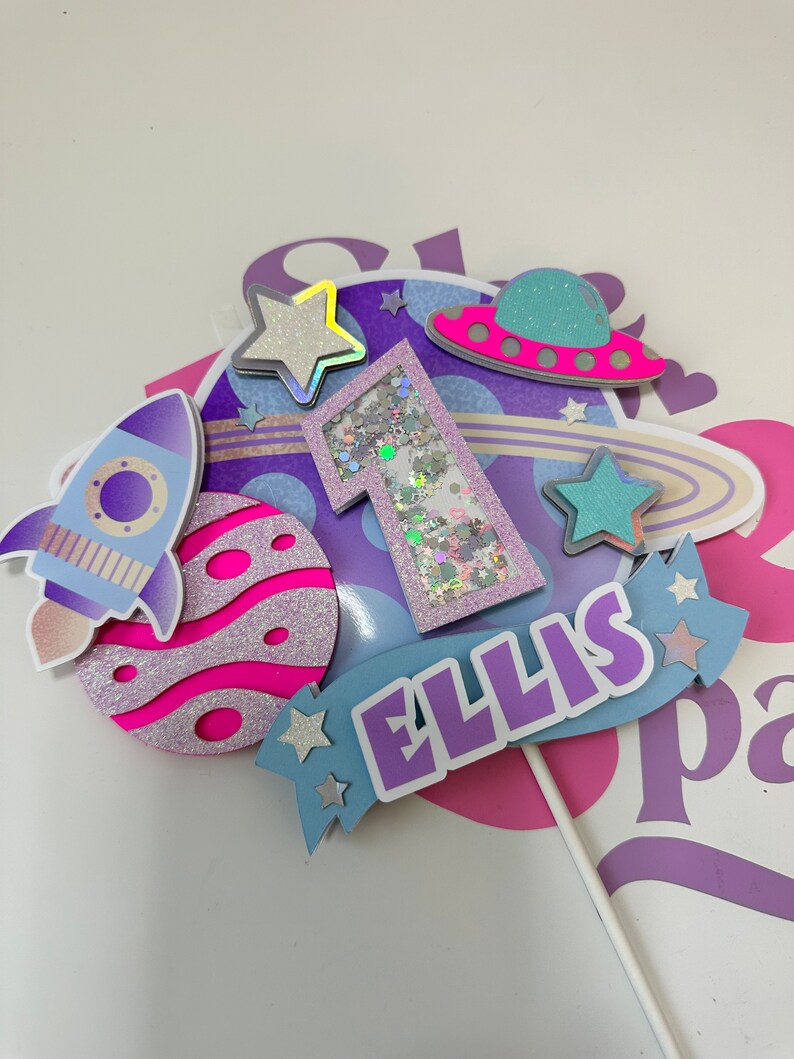 Cake Topper Planets, Moon, Rocket Cake Topper, Sky Cake Topper, Planets ...