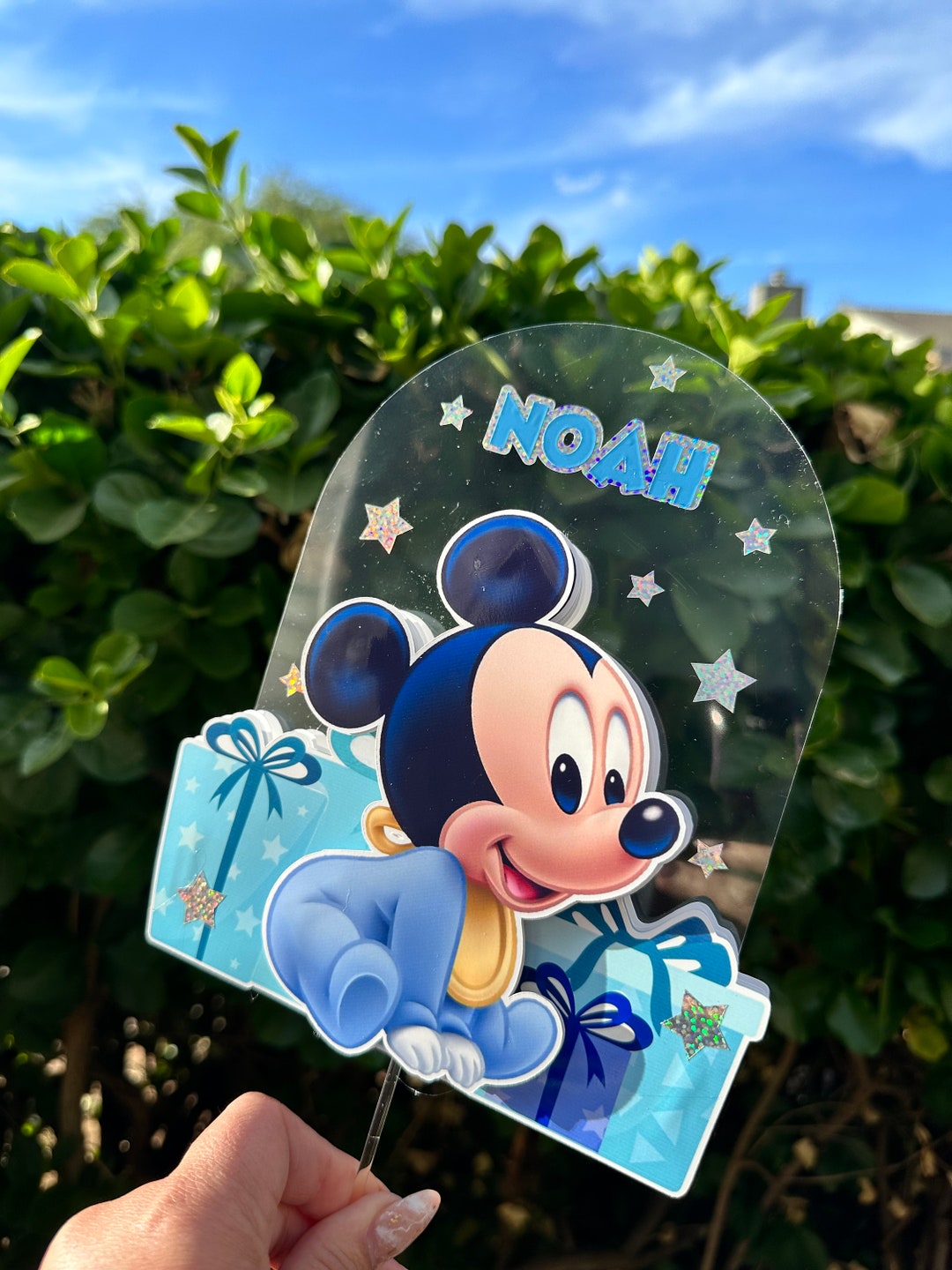 Mickey Mouse Cake Topper. Disney. Mickey Baby, Baby Shower. First ...