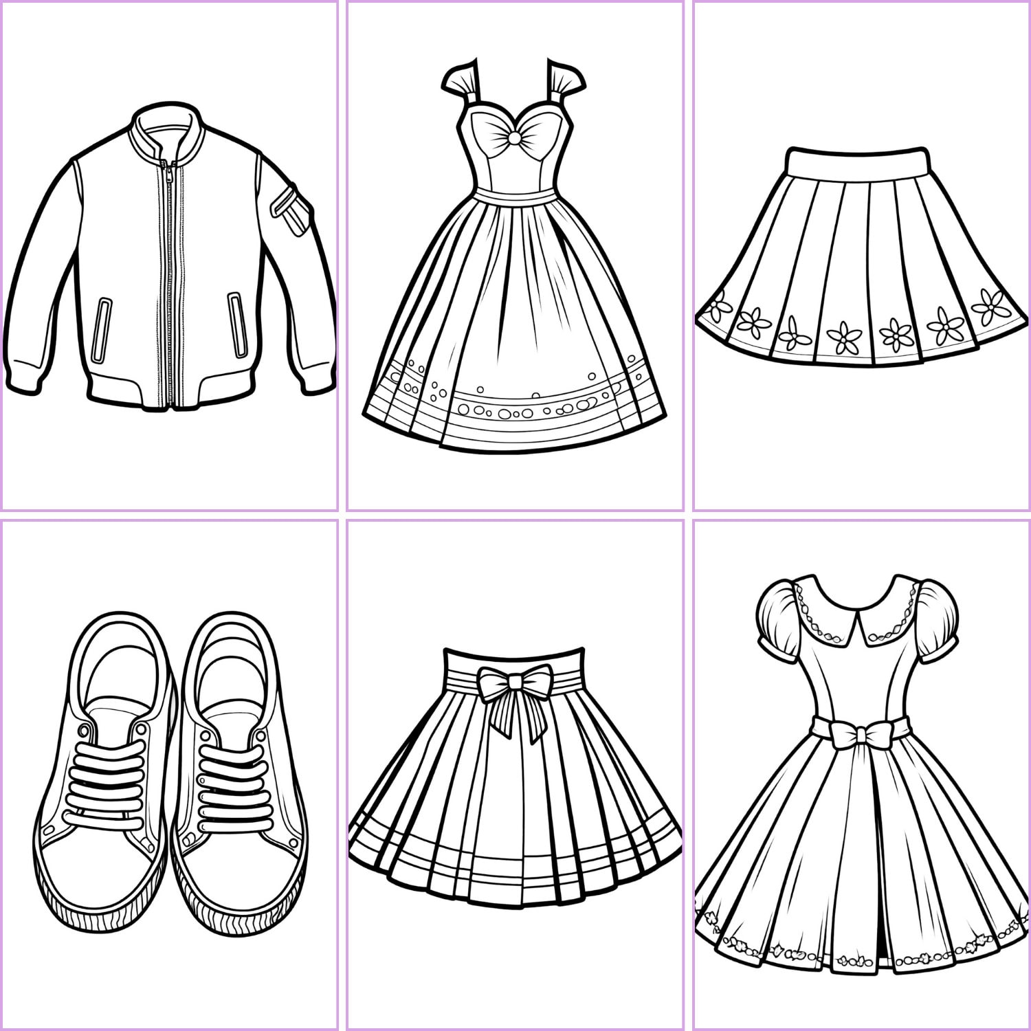 Clothing Coloring Pages Clothe Coloring Sheets Dress Shoes Pants Skirts ...