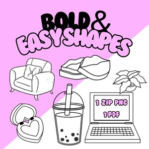 Cute Things Coloring Pages Girly Stuff Coloring Bold and Easy Icons to ...