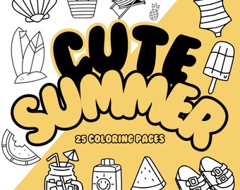 Cute Things Coloring Pages Girly Stuff Coloring Bold and Easy Icons to ...