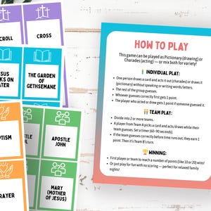 LDS Pictionary & Charades Printable Game | 135 Gospel Prompts | Family ...