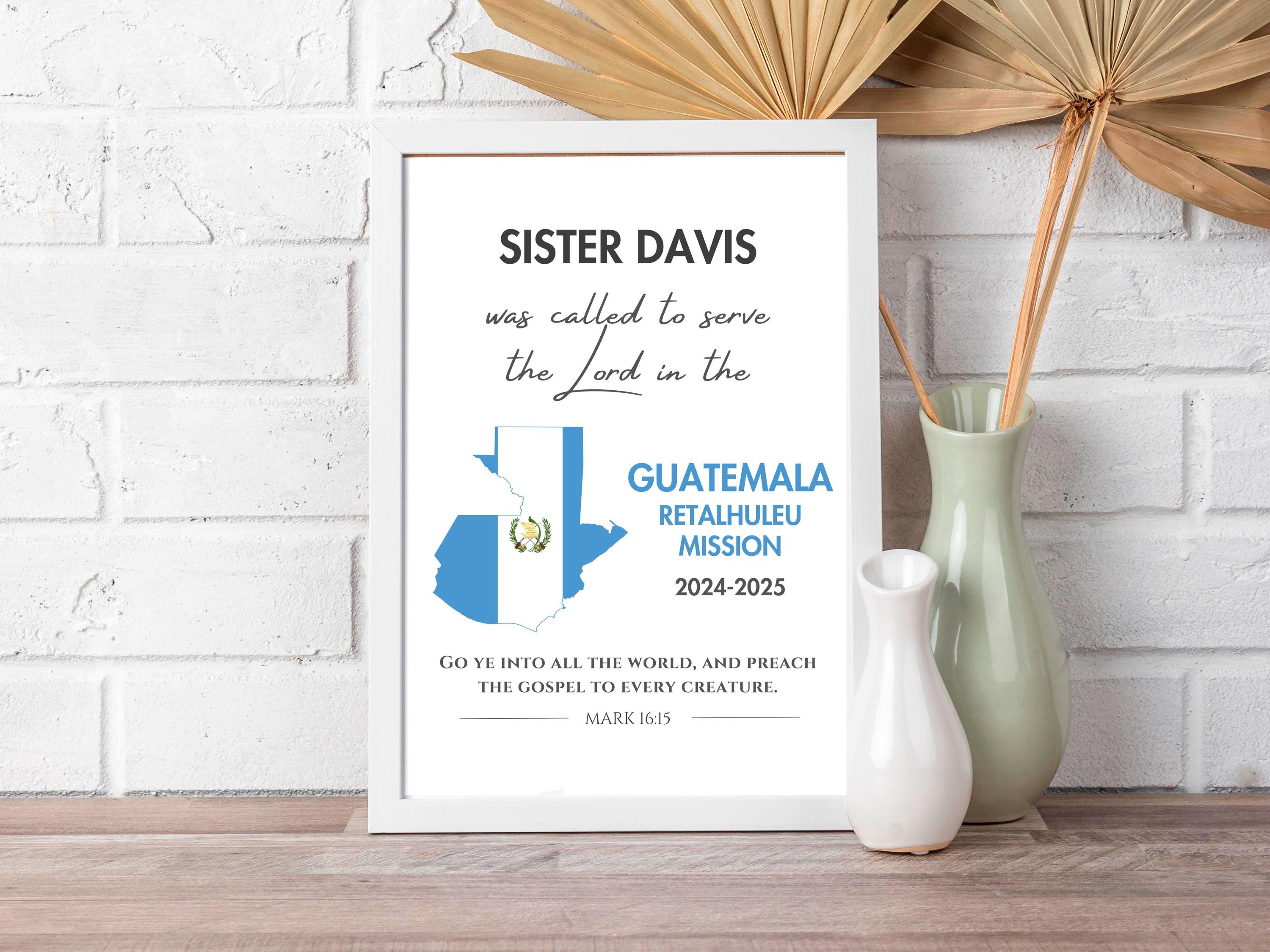 Custom LDS Missionary Poster With Personalized Details and Mission Flag ...