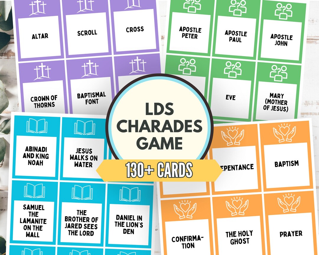 LDS Pictionary Charades Game | 135 Gospel Prompts (digital Download) - Etsy