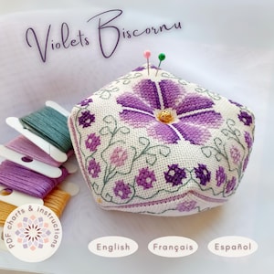 Biscornu Cross Stitch Pattern for Beginners. PDF Download Charts and ...