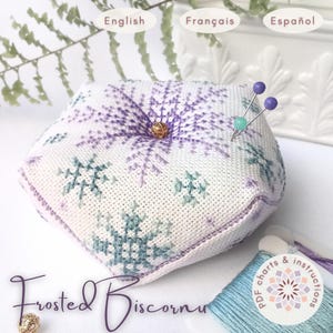 Frosted Biscornu Cross Stitch Pattern: Winter Ornament (PDF Download ...