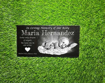 Personalized 12x24x3 Granite Memorial Headstone, Memorial Marker, Grave ...