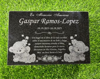 Customized 6"x12"x2" Granite Memorial Headstone, Memorial Marker, Grave ...