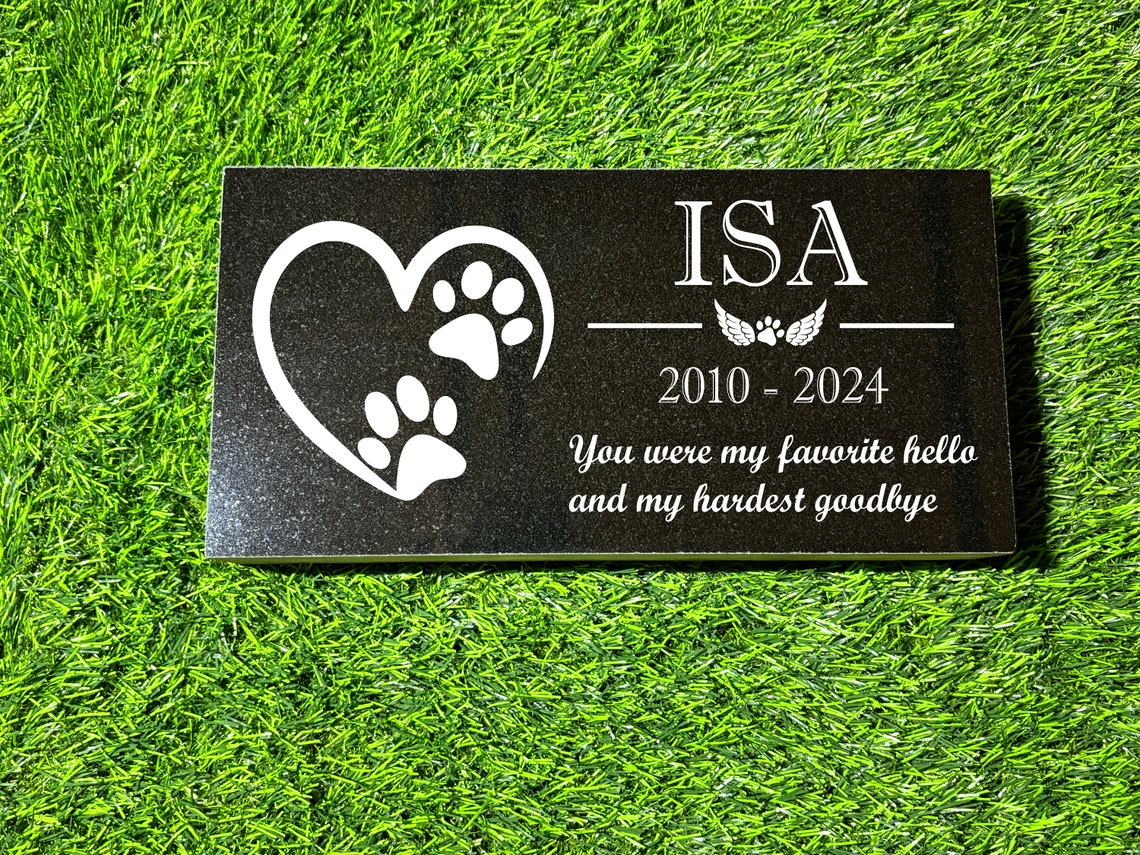 Personalized 8x12x1 Granite Memorial Headstone, Memorial Marker, Grave ...