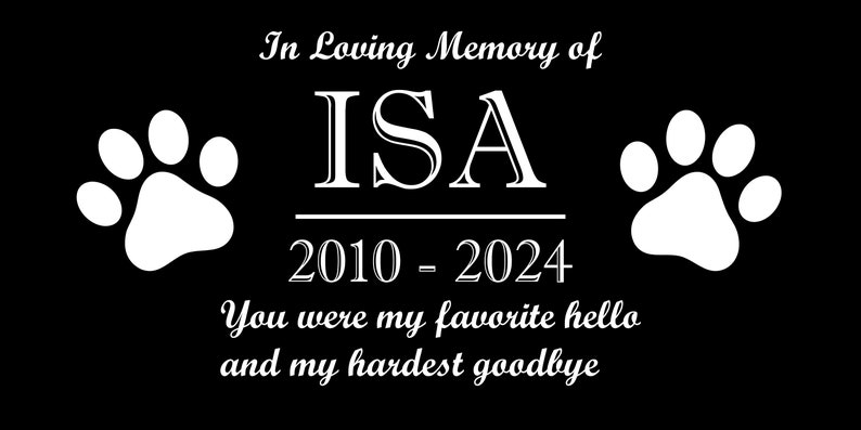 Personalized 6x12x3 Granite Memorial Headstone, Memorial Marker, Grave ...