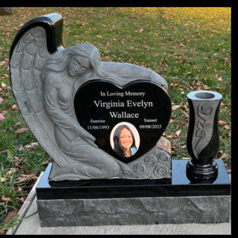 Memorial Granite Angel - Etsy