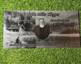 Customized 6"x12"x2" Granite Memorial Headstone, Memorial Marker, Grave ...