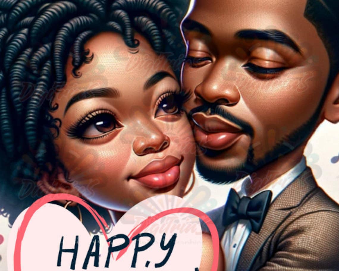 Valentine's Day | Black Love | Printable Cards | Black Art | African ...