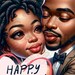 Valentine's Day | Black Love | Printable Cards | Black Art | African ...