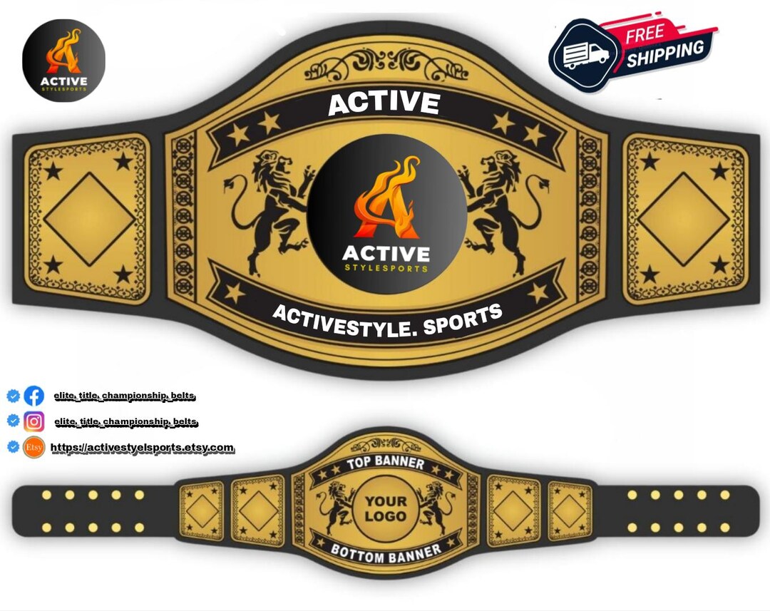 Custom Heavyweight Wrestling Championship Replica Belt . Fan-made ...