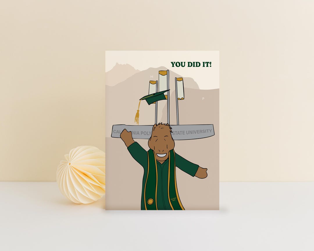 Cal Poly SLO Graduation Card 2025, San Luis Obispo Gift, Cal Poly SLO ...