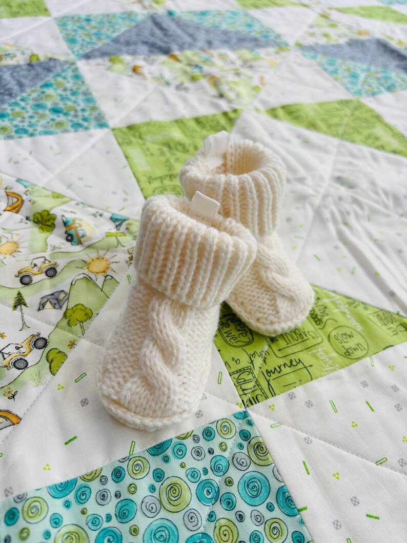 Handmade Baby Boy Quilt: Green & Teal Camping and Car Theme - Etsy
