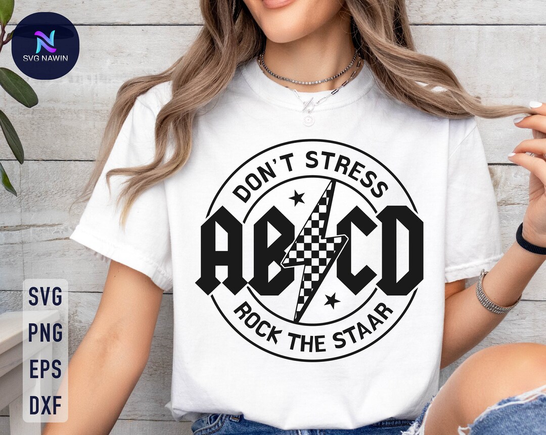 ABCD Rock the Staar Svg, Test Day Svg, Its Test Day Yall Svg, Test Day ...