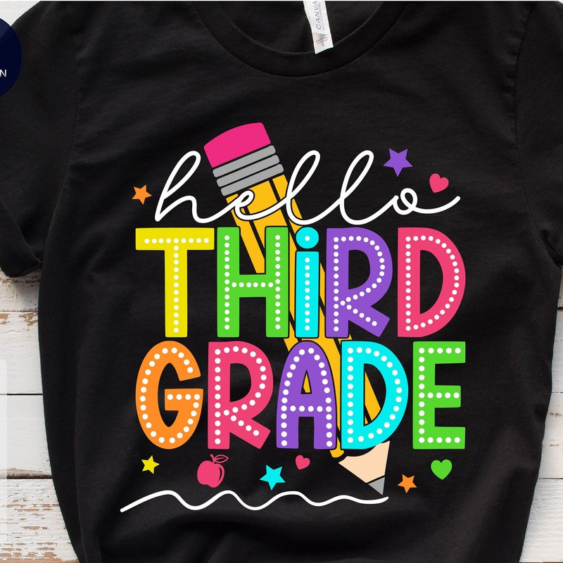 Third Grade Svg - Etsy