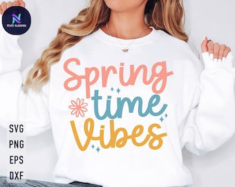 Spring Vibes Svg, Spring Svg, Spring Flowers Svg, Hello Spring Svg ...