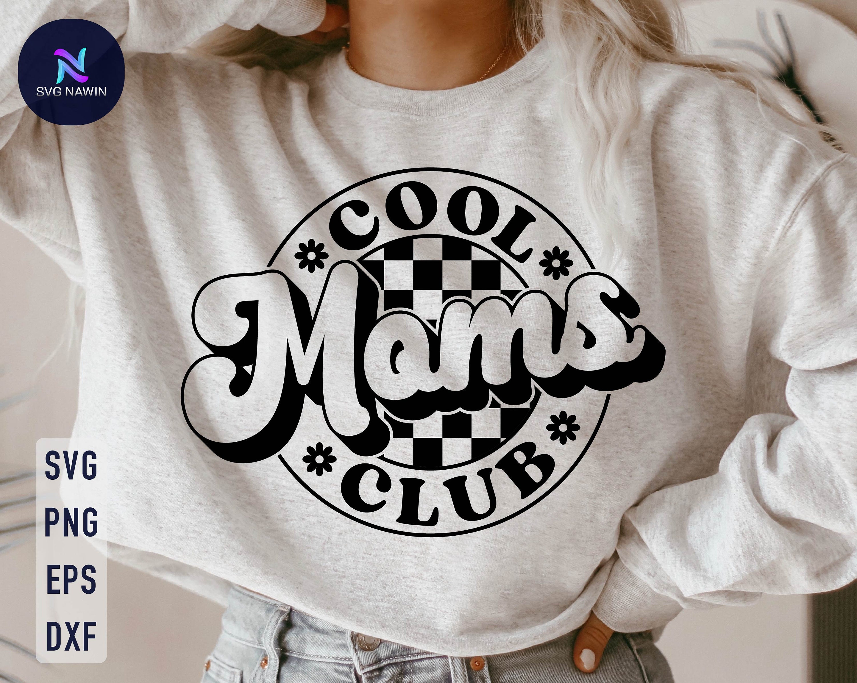 Cool Moms Club Svg, Mom to Be Svg, Trendy Moms Svg, Mom Birthday Gift ...