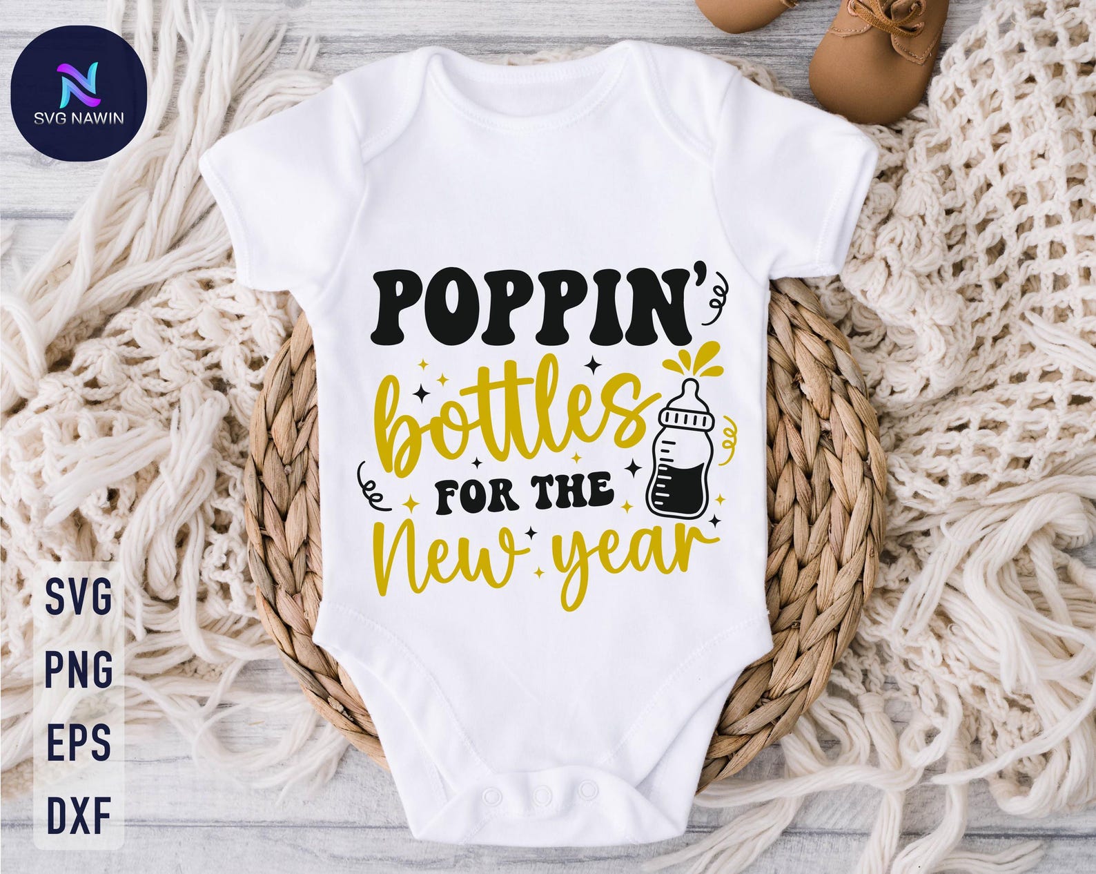 Poppin' Bottles New Year SVG: Funny Baby Design (digital Download) - Etsy