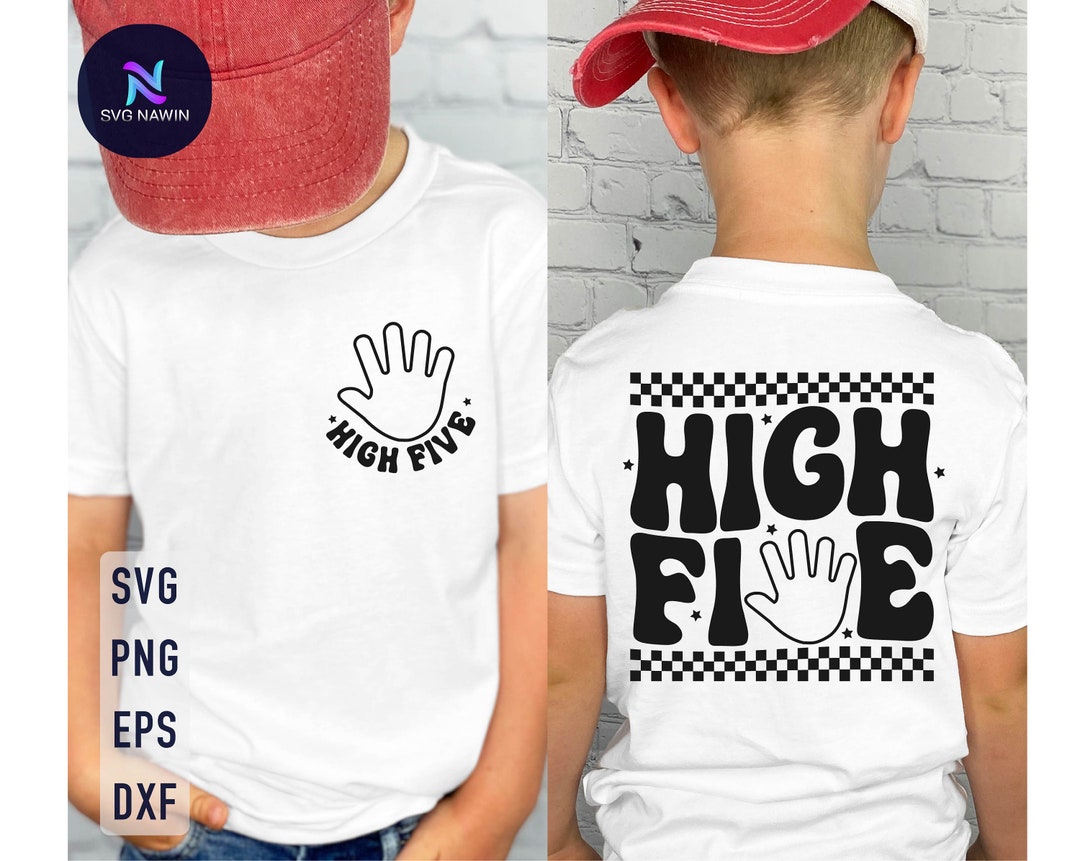 High Five Svg, 5th Birthday Boy Svg, 5 Years Old Svg, 5th Fifth ...