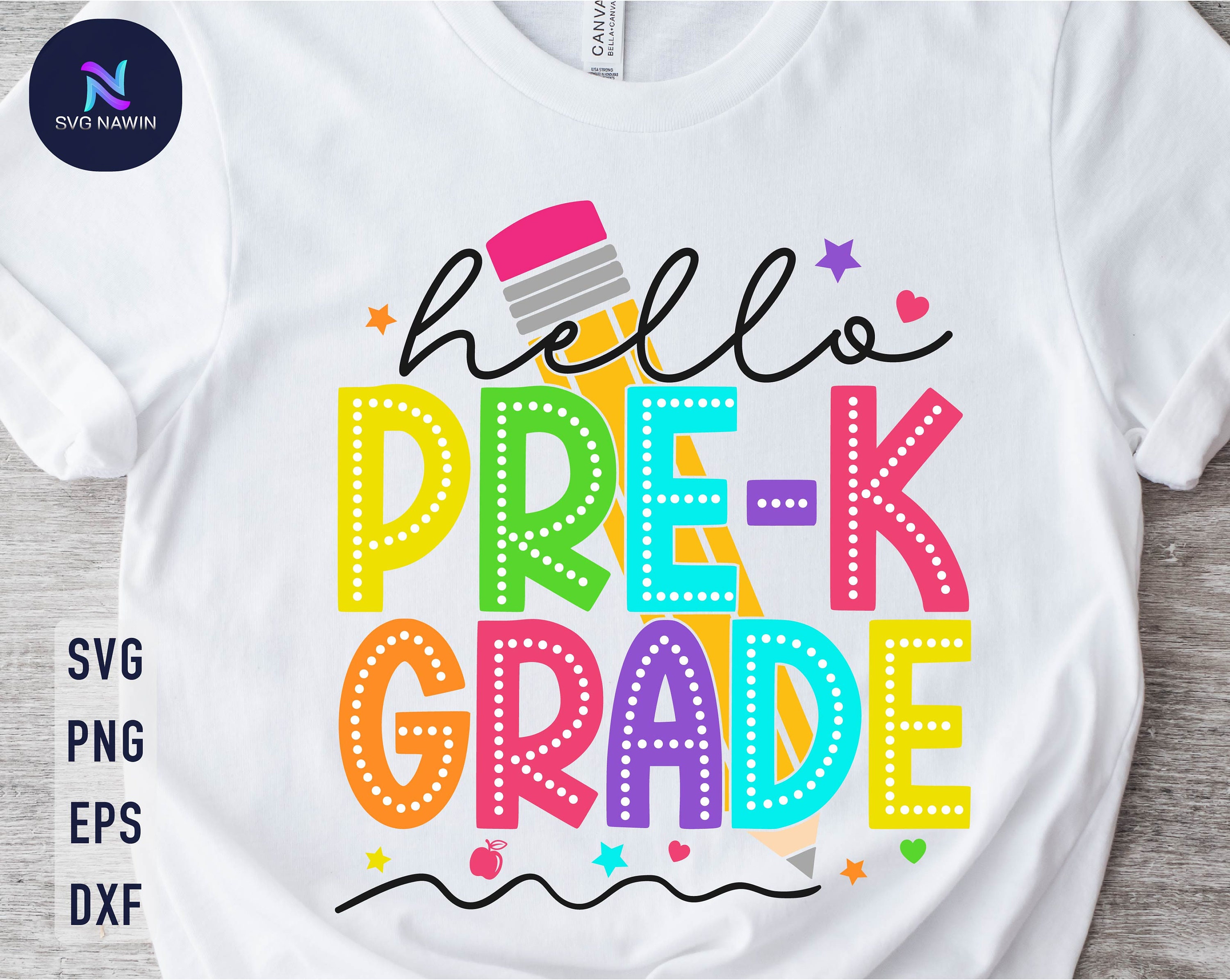 Hello Pre-k Grade Svg, Pre K Svg, Back to School Svg, Preschool Teacher ...