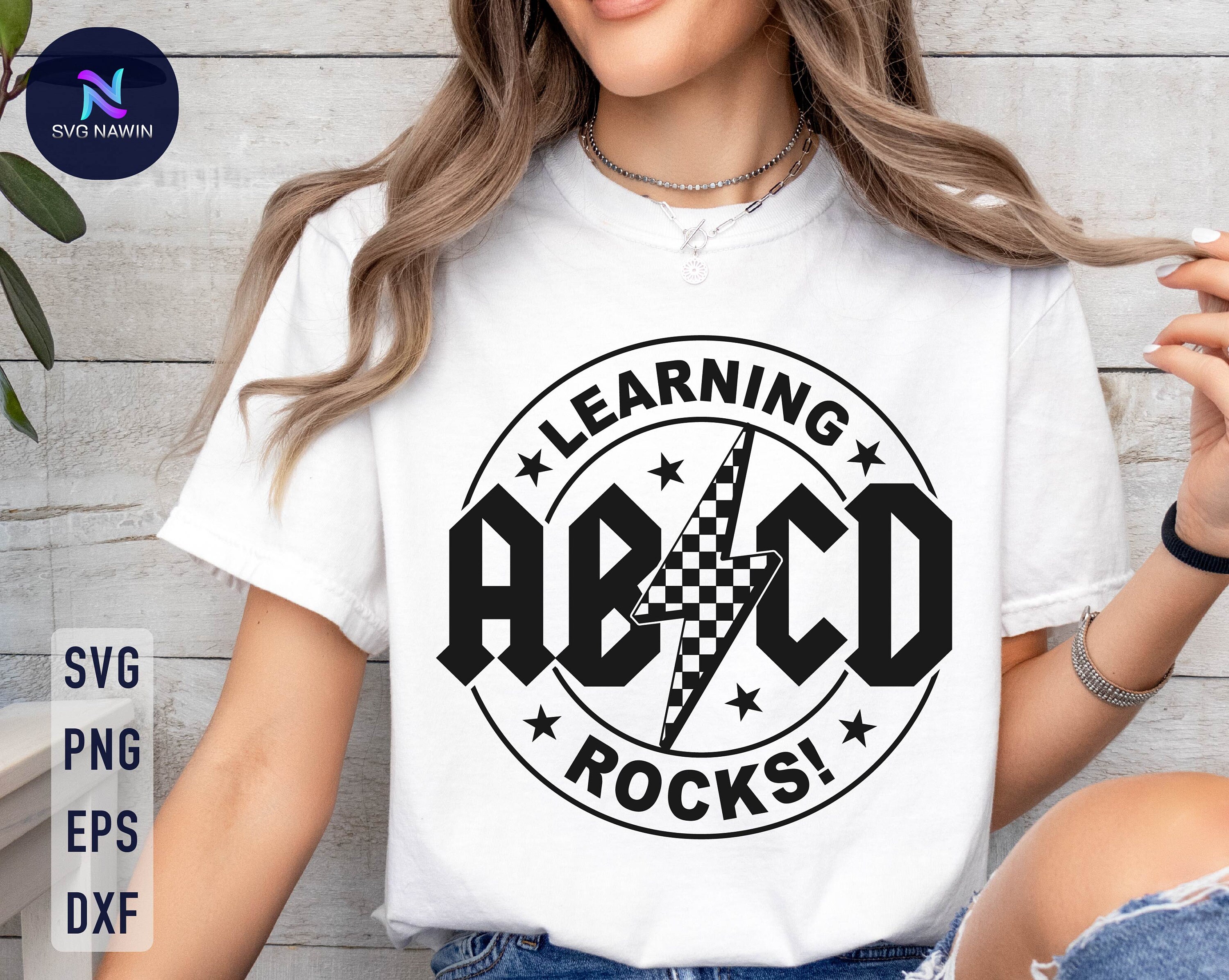 ABCD Learning Rocks Svg, Teacher Rock Svg, Teach Love Inspire, Teacher ...