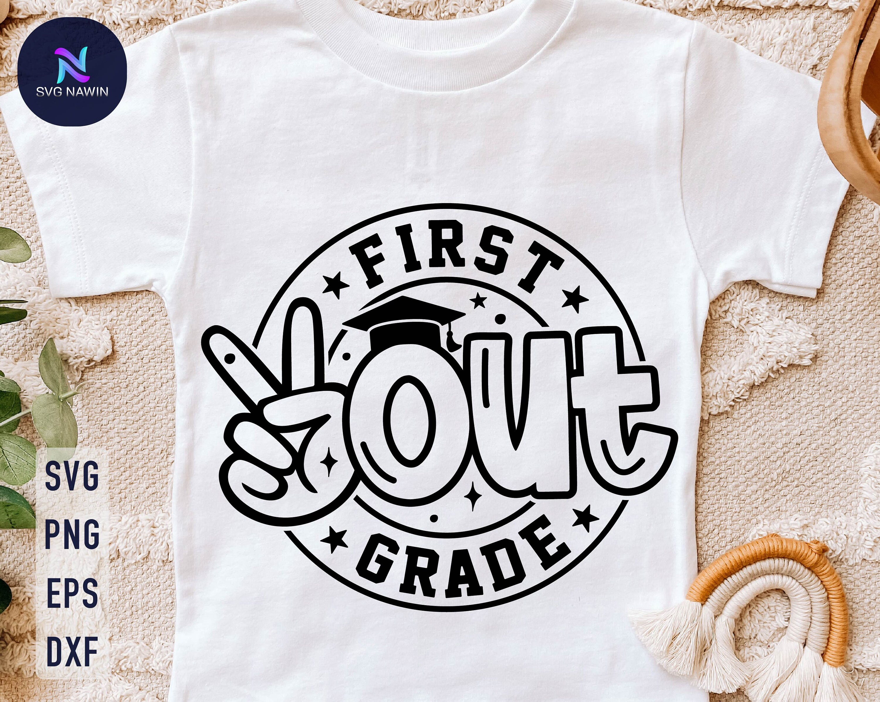 Peace Out First Grade Svg, Last Day of School Svg, 1st Grade Svg, End ...