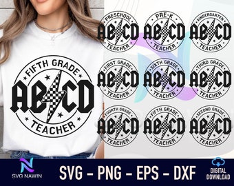 ABCD Teacher Png Bundle, First Day of School Png, Back to School Png ...