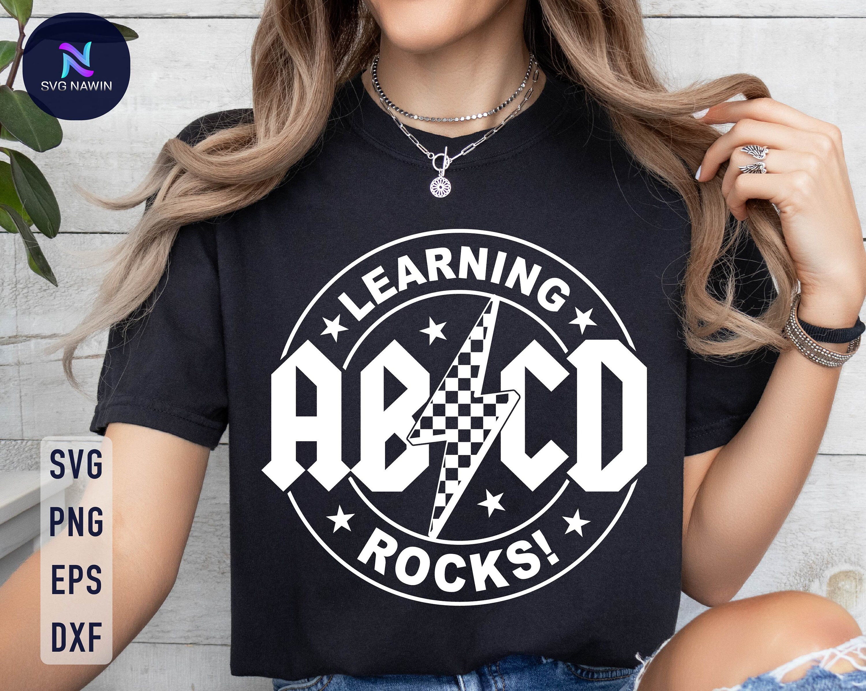ABCD Learning Rocks Svg, Teacher Rock Svg, Teach Love Inspire, Teacher ...