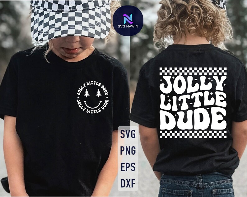 Jolly Little Dude Christmas SVG: Toddler Boy Design (digital Download ...