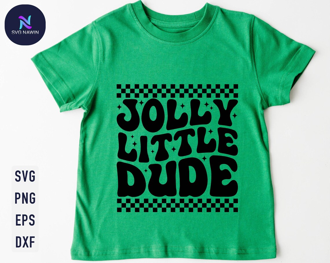 Jolly Little Dude Christmas SVG: Toddler Boy Design (digital Download ...