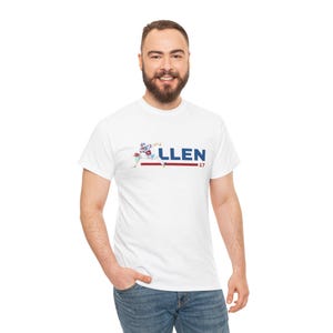 Josh Allen Iconic Jump Graphic T-shirt, Buffalo Quaterback Leap Shirt ...