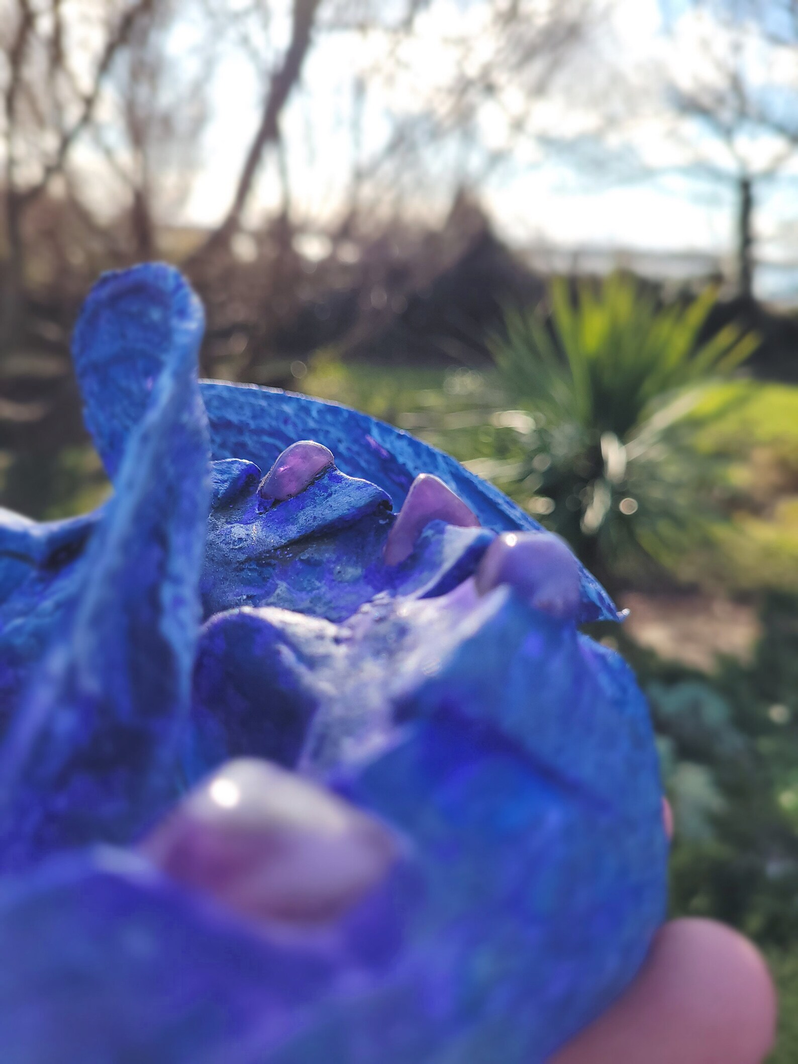 Amethyst Baby Dragon, Clay Handmade Figurine Statue OOAK Dnd Magic ...