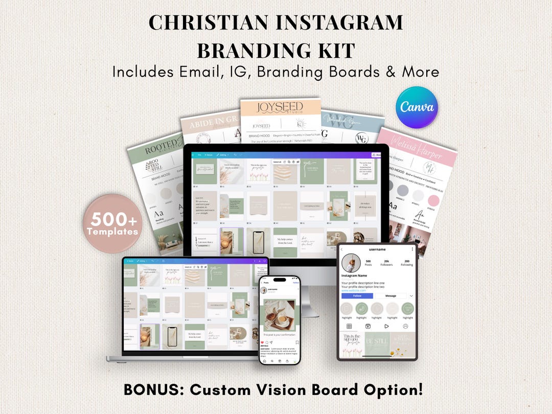 Christian Branding Kit | Canva Editable Templates, Email Marketing ...