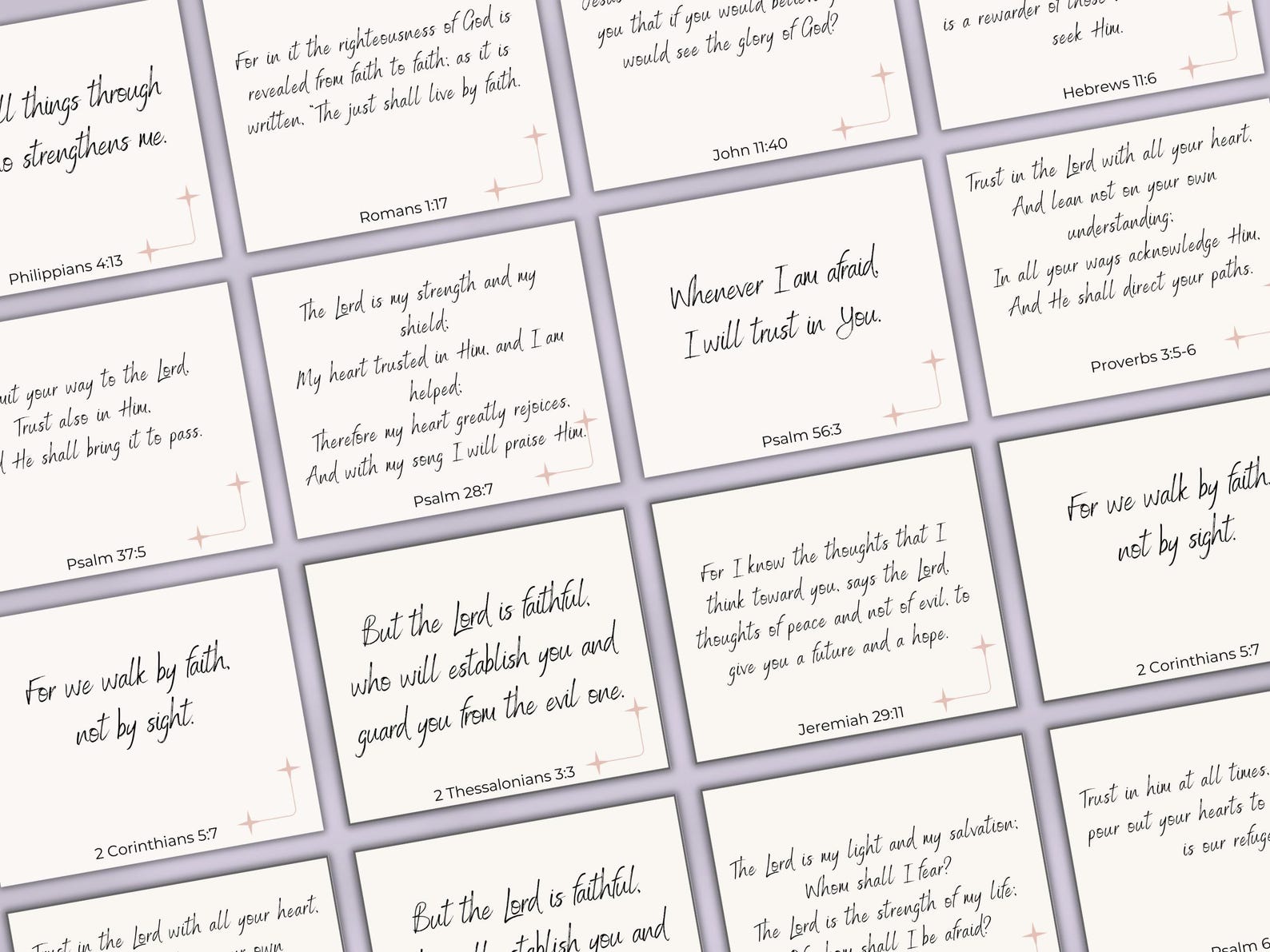 Bible Memory Cards for Faith Bible Verse Daily Devotional Printable ...