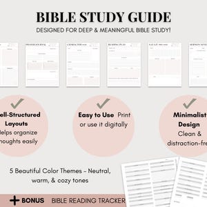Bible Study Template Printable Bundle, Soap Bible Prayer Journal ...