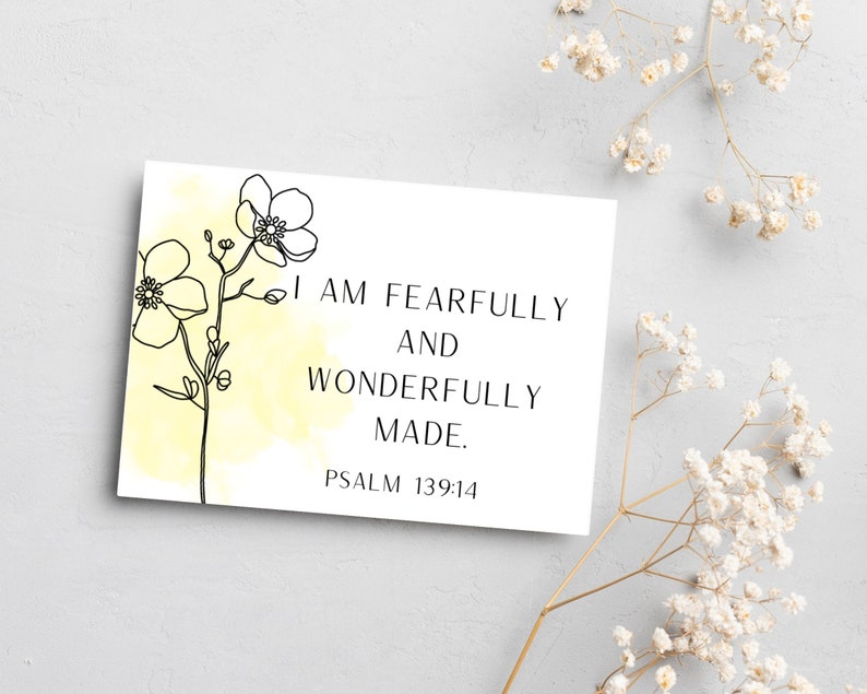 Biblical Affirmation Cards Bible Study Daily Christian Quote ...