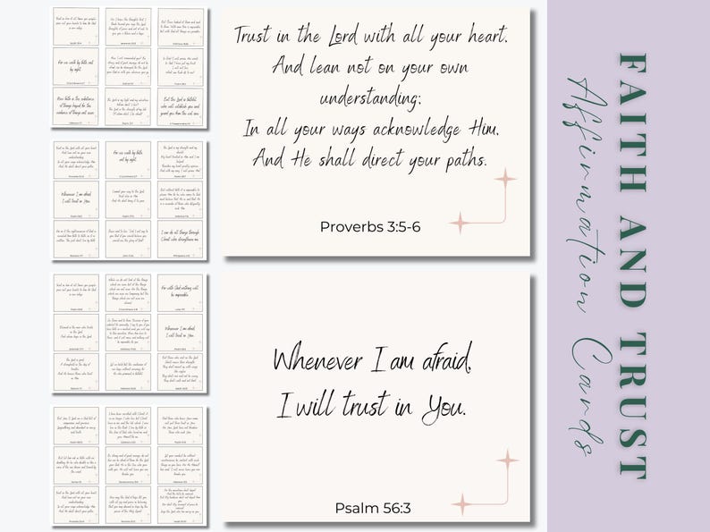 Bible Memory Cards for Faith Bible Verse Daily Devotional Printable ...