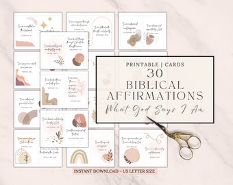 Biblical Affirmation Cards Bible Study Daily Christian Quote ...