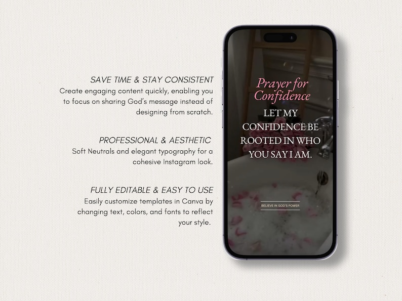 Christian Faceless Prayer Reels Templates | Canva Editable, Overlay ...
