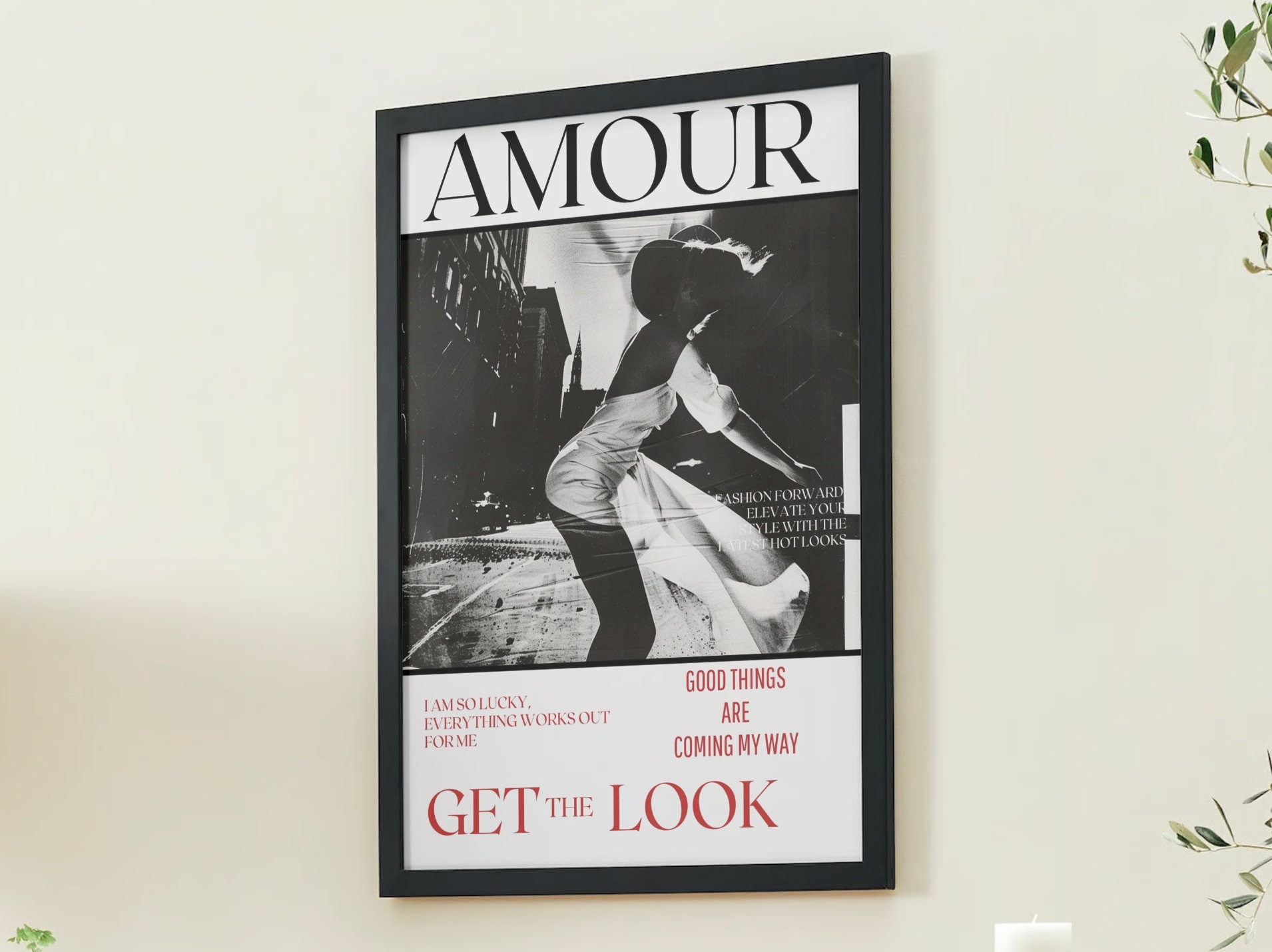 Magazine Cover Print Fashion Poster Graphic Poster Art Girly Wall Art ...