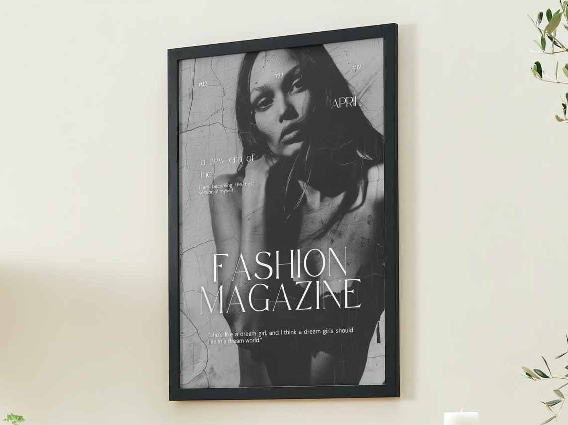 Girly Fashion Cute Poster Magazine Cover Pop Culture Wall Art Boss Lady ...