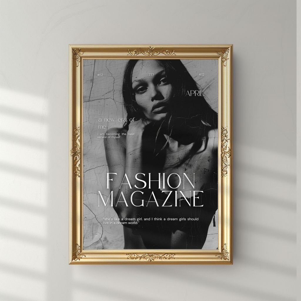 Girly Fashion Cute Poster Magazine Cover Pop Culture Wall Art Boss Lady ...