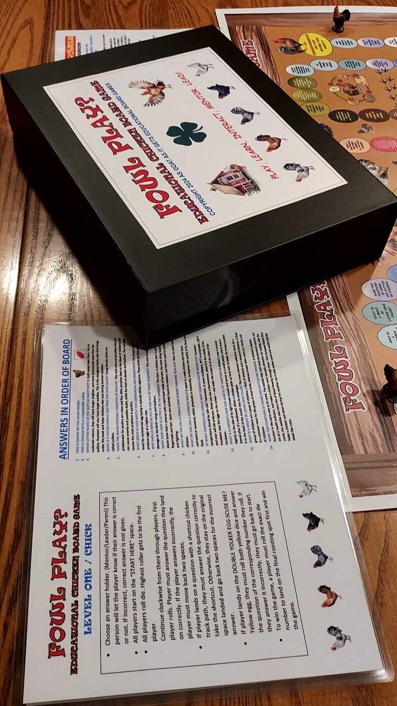 FOWL PLAY? Educational Chicken Board Game - Etsy