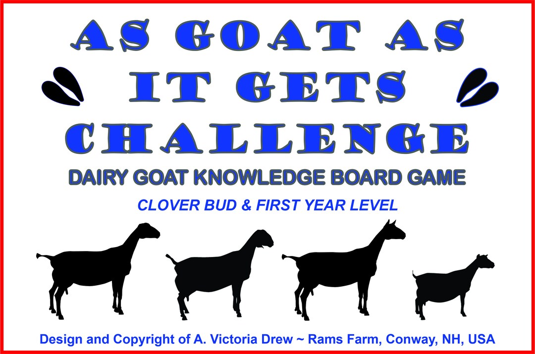 Dairy Goat Educational Board Game Champion Challenge/master Class Level ...