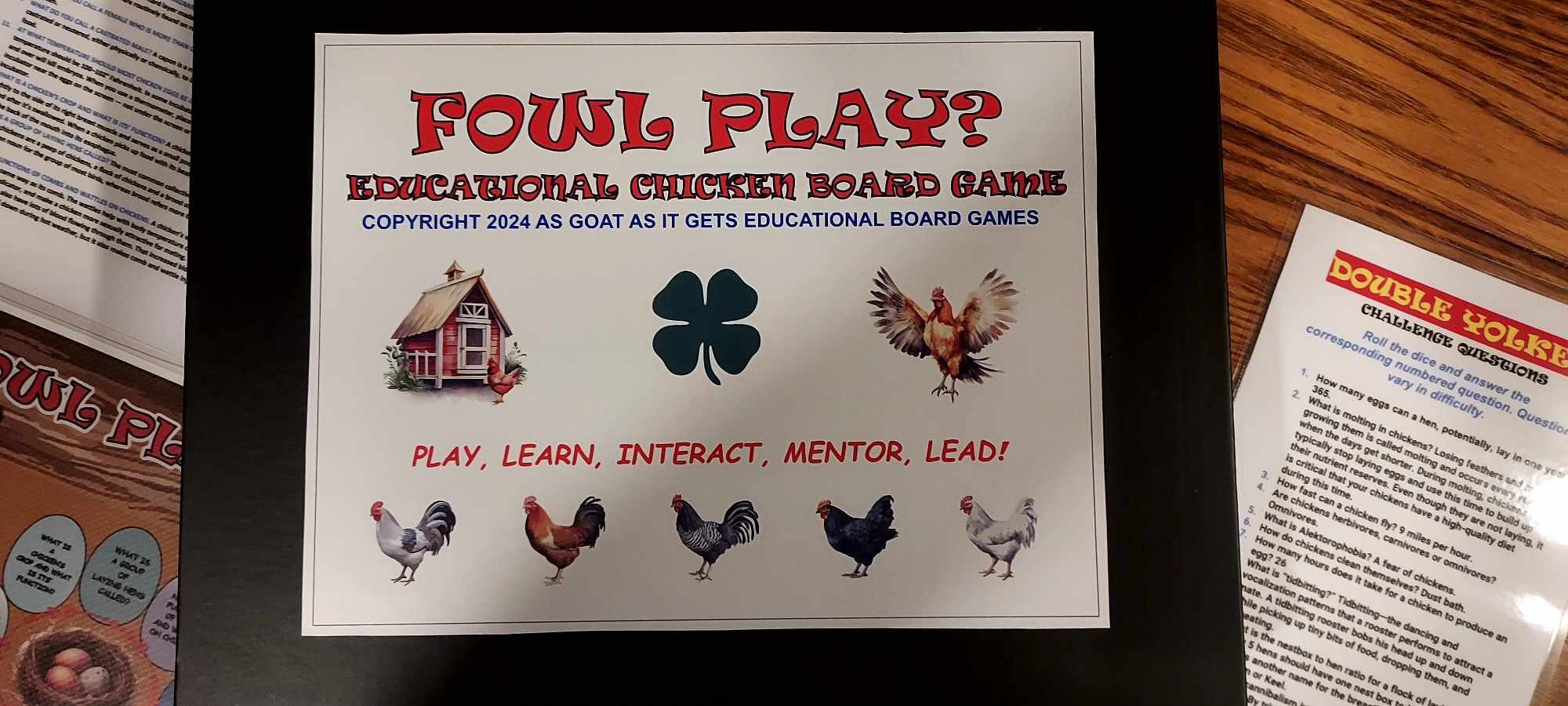 FOWL PLAY? Educational Chicken Board Game - Etsy